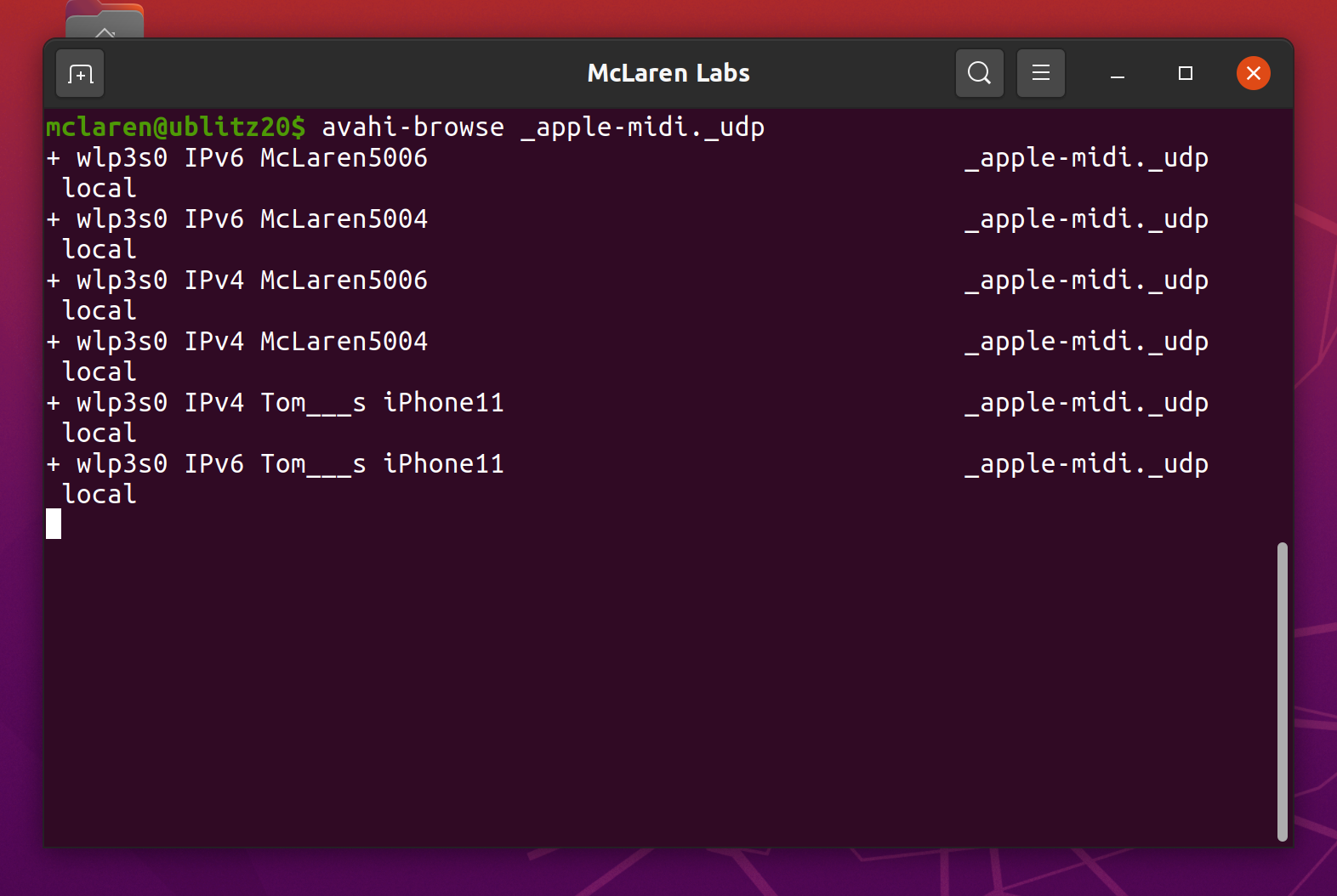 Using avahi-browse to find Bonjour services on your Network – McLaren Labs2