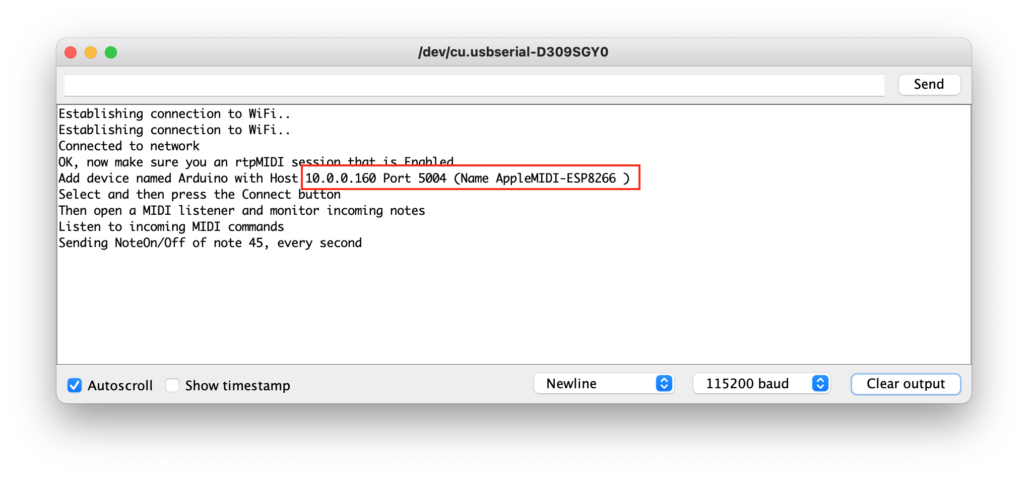 Arduino AppleMIDI and McLaren rtpmidi – McLaren Labs2